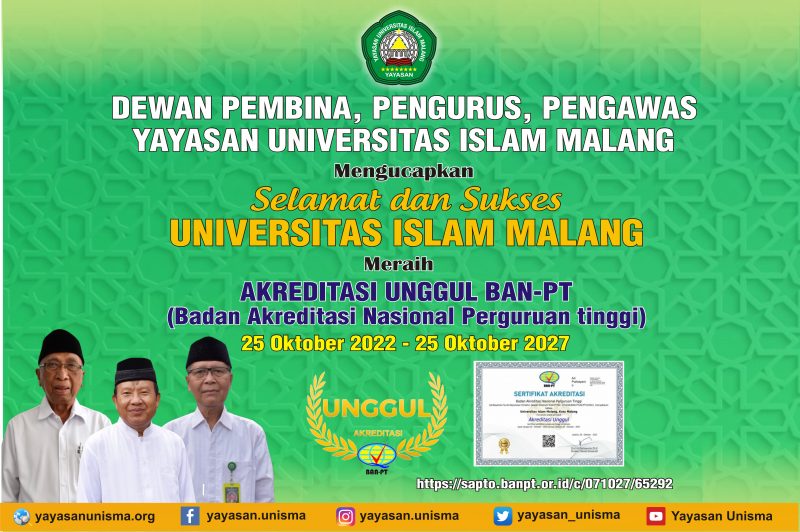 Penerimaan Siswa Baru UNISMA Tahun 2023 – YAYASAN UNIVERSITAS ISLAM MALANG
